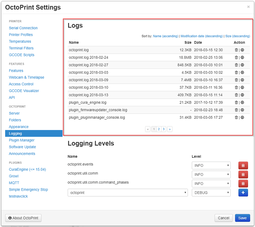 Where can I find OctoPrint's and OctoPi's log files? - FAQ - OctoPrint ...