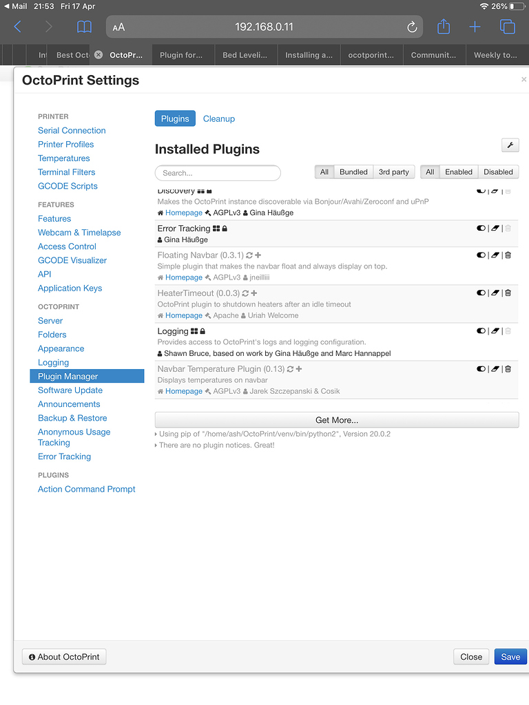 Cant enable plugins - Plugins - OctoPrint Community Forum