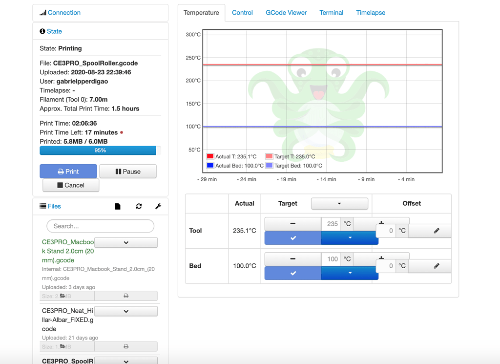 Octoprint Web UI Infertace - Icons misaligned after update to 1.4.2 on ...