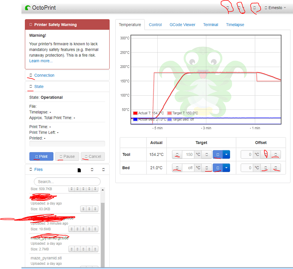 Icons disappeared on octoprint - Get Help - OctoPrint Community Forum