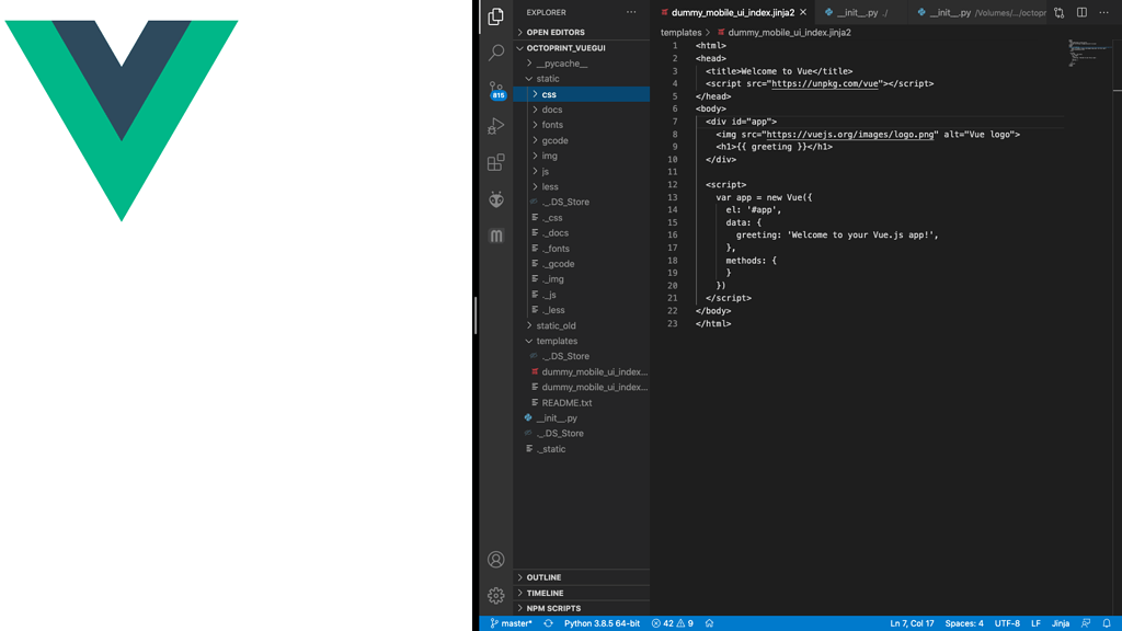 Looks Like Using Vuejs For The Gui Is Not Possible Development Octoprint Community Forum