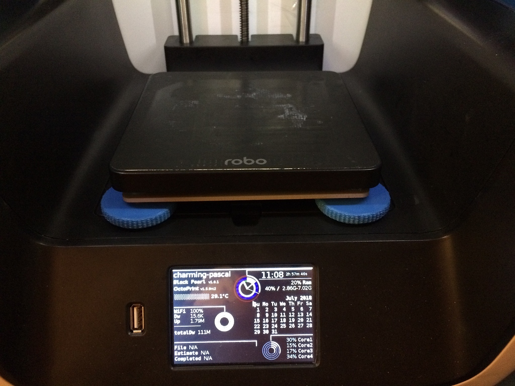 New manual bed leveling hardware for the Robo C2 - Showcase - OctoPrint ...