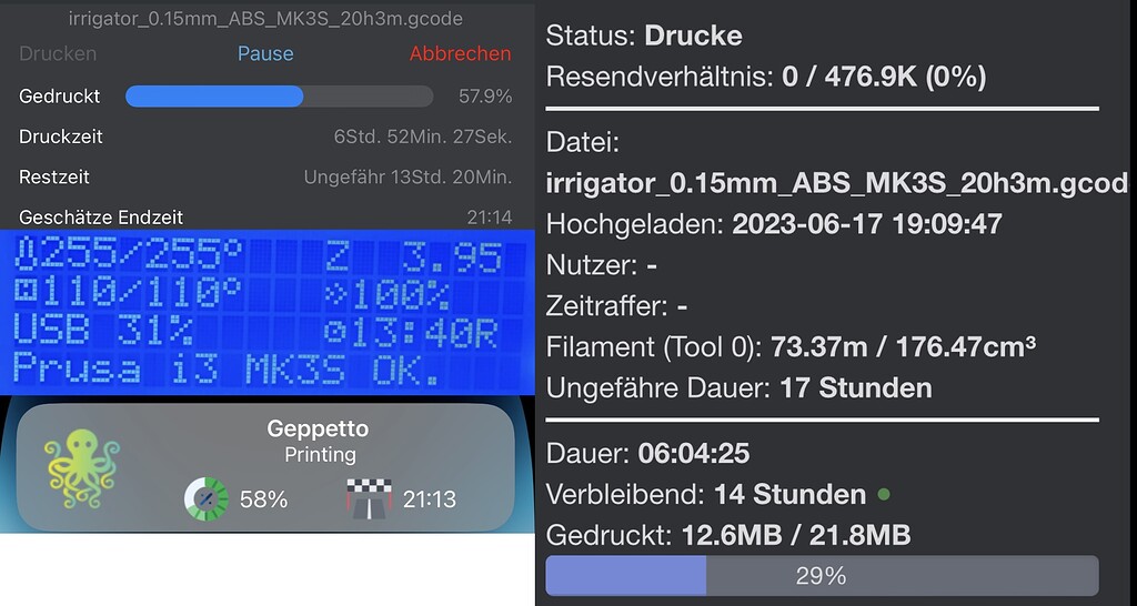 Octopod remaining time percentage wrong displayed - Plugins - OctoPrint Community Forum