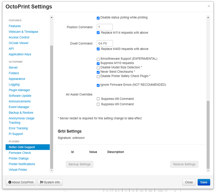Better GRBL support missing setting - Plugins - OctoPrint Community Forum