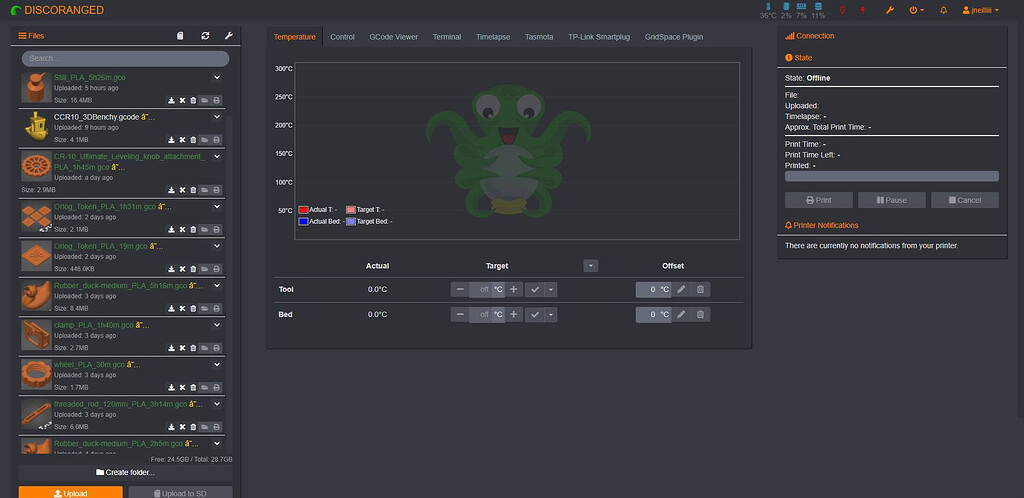 UI Customizer theme: Discoranged - Plugins - OctoPrint Community Forum
