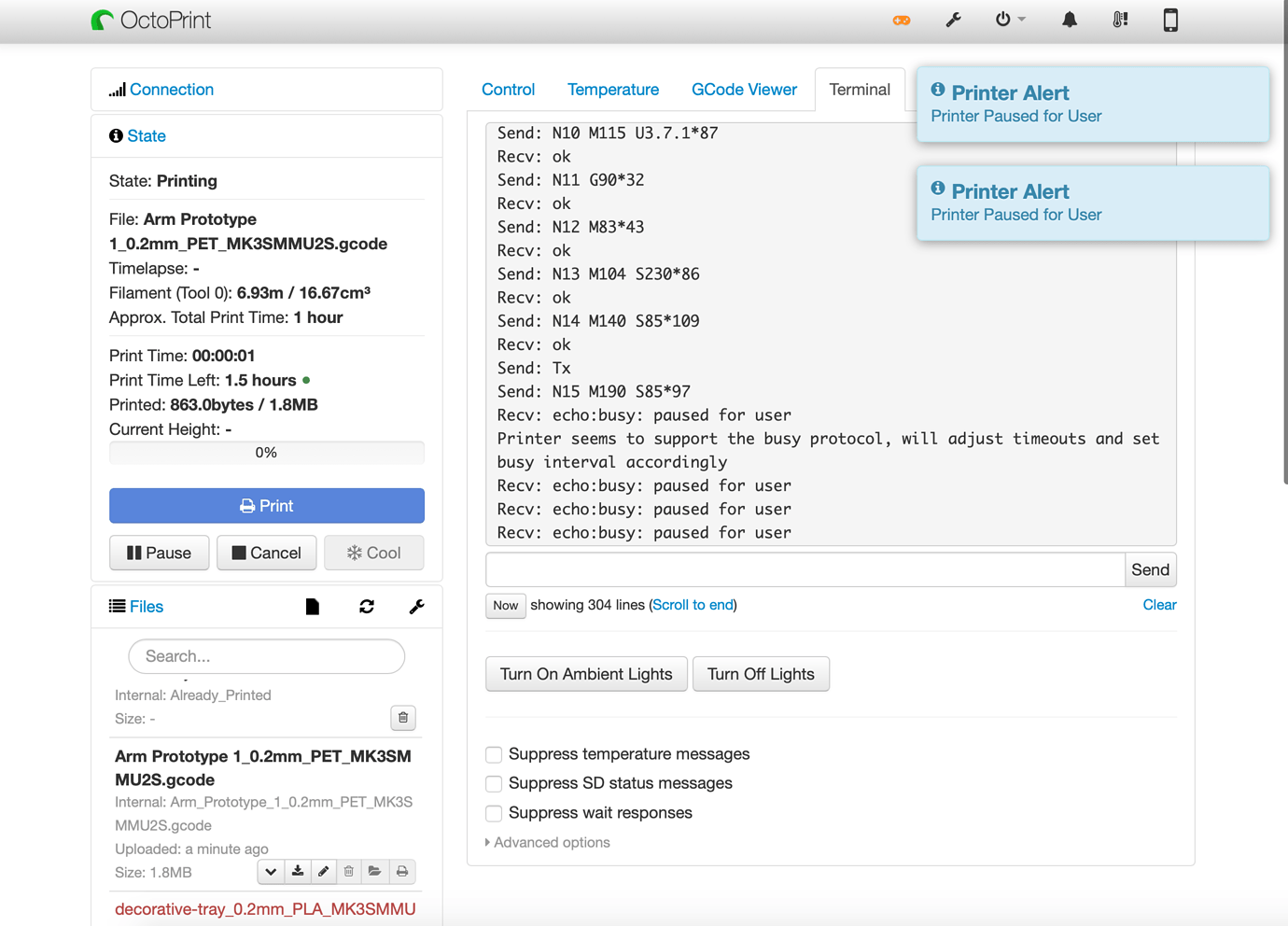 'paused for user' support - Development - OctoPrint Community Forum