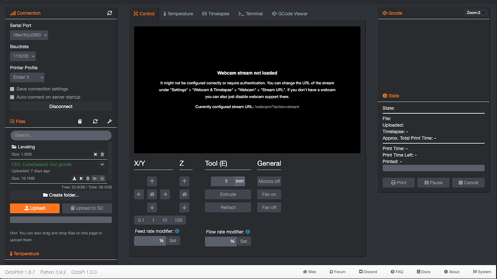 Octoprint Wont Send Commands Over Usb Get Help Octoprint Community Forum
