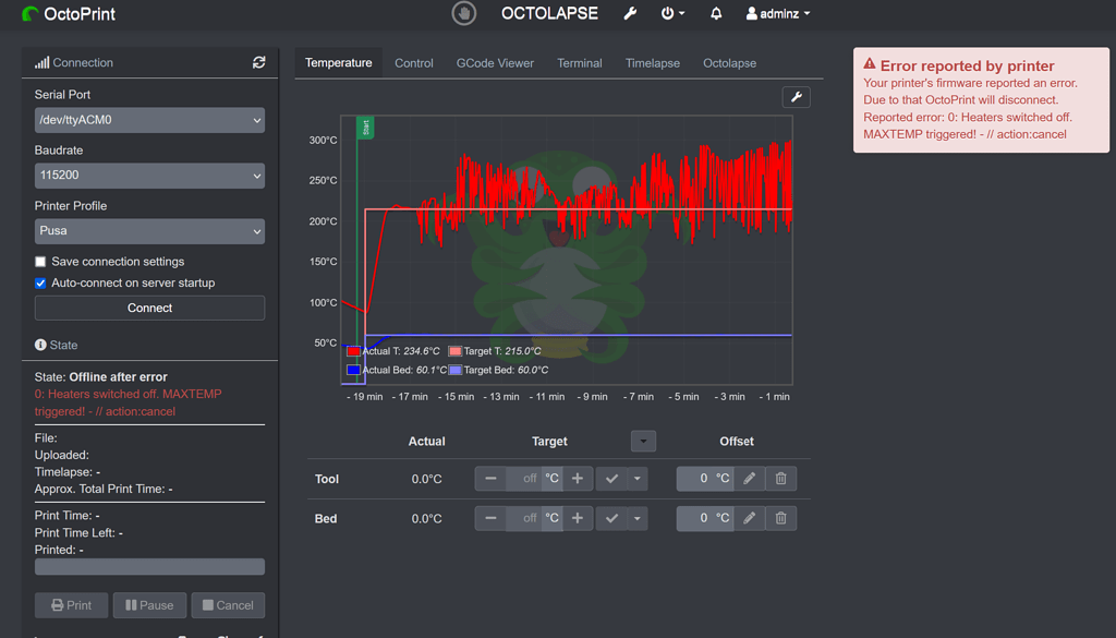 Error Emergency stop - Get Help - OctoPrint Community Forum